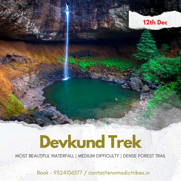 Devkund Waterfall Trek | Book Now @1300 | From Mumbai & Pune